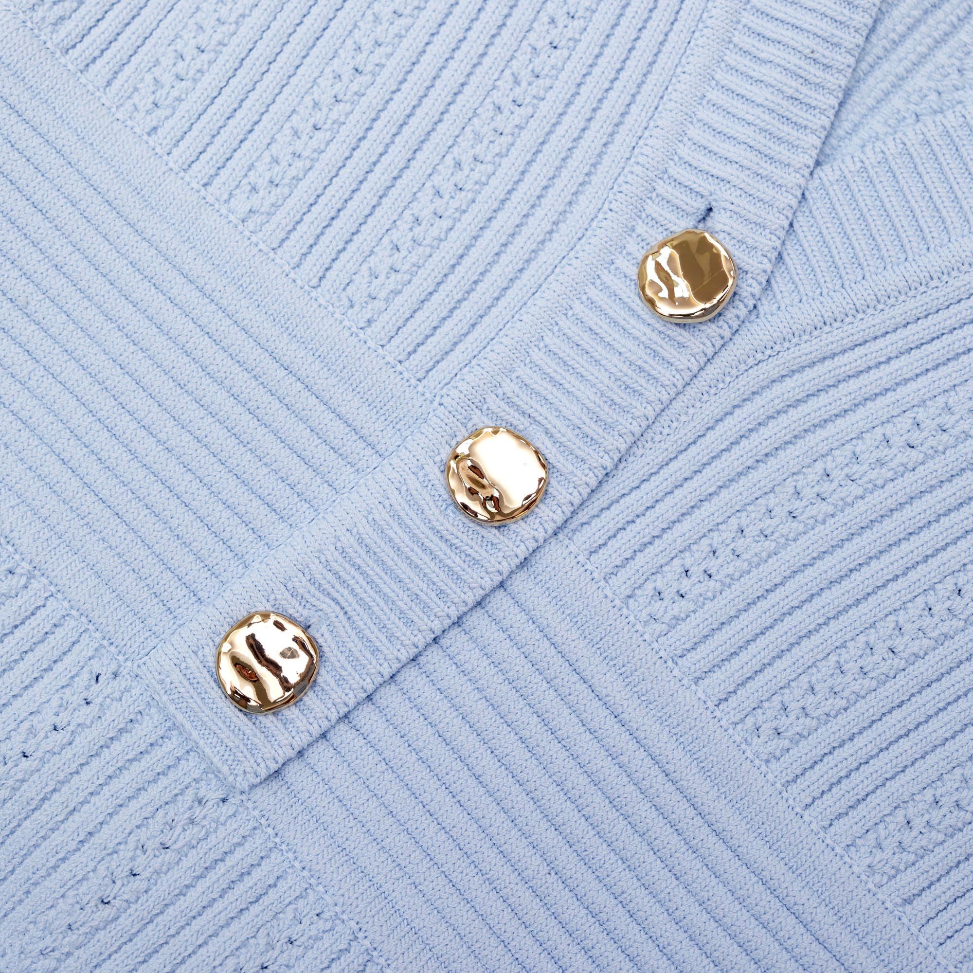 Blue Pointelle Knit Midi Dress – self-portrait-US