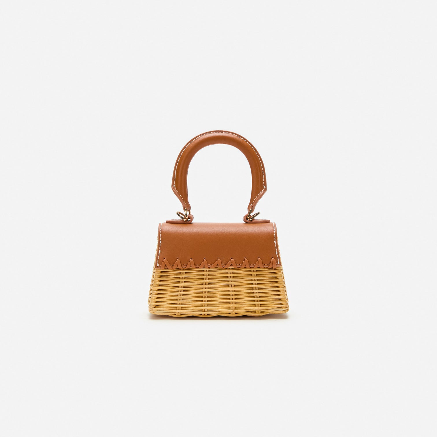 Rattan Micro Bow Bag – self-portrait-US