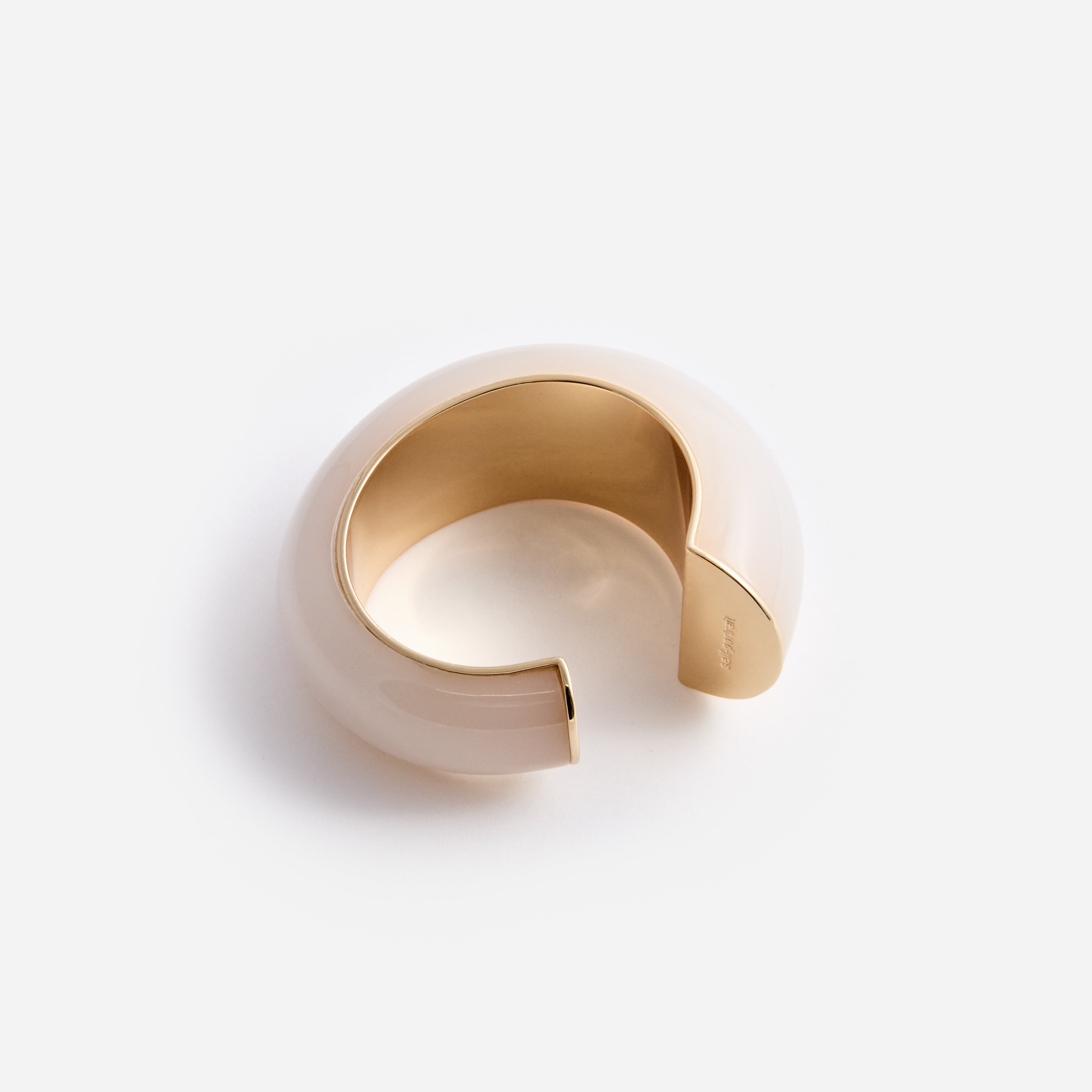 Cream Resin Cuff – self-portrait-US