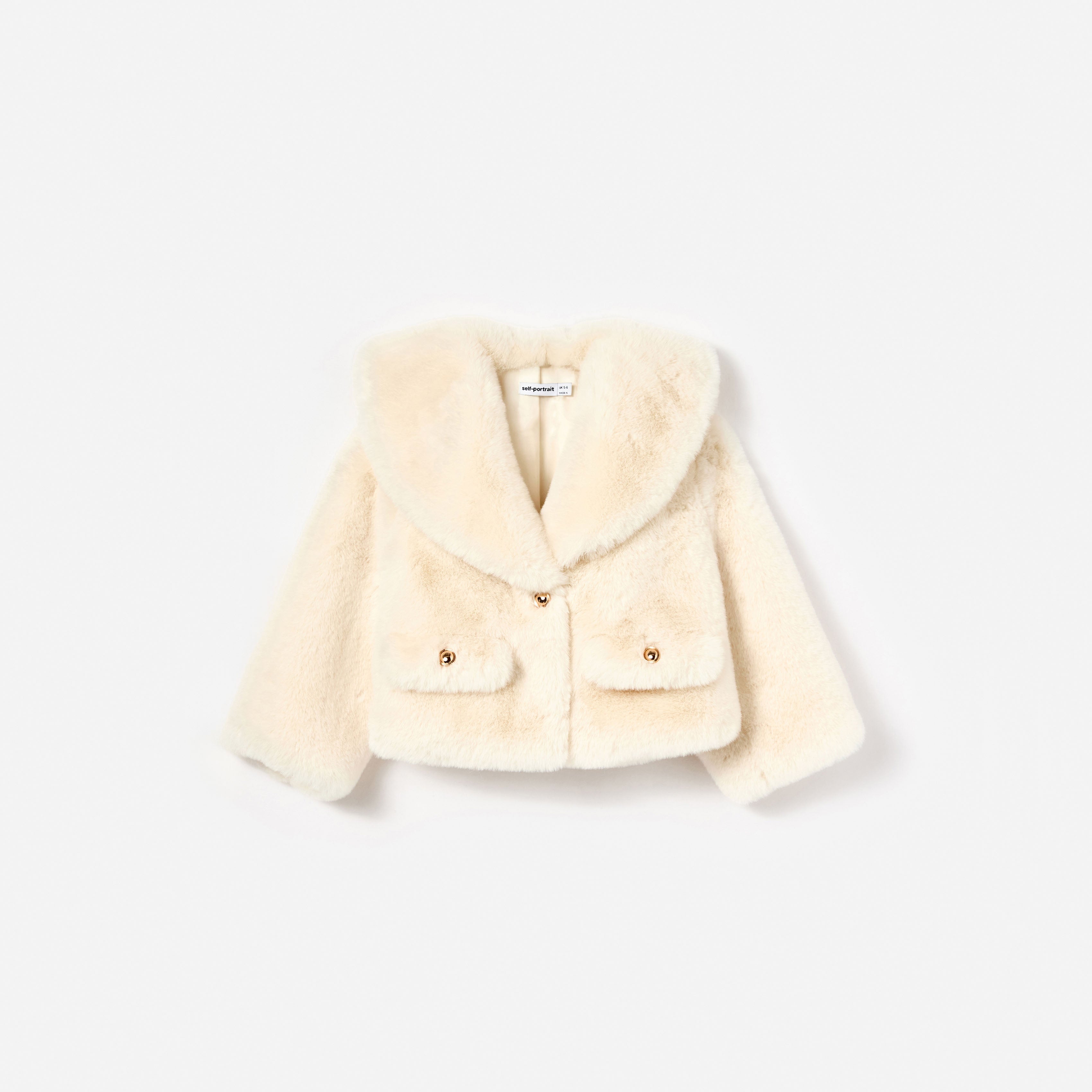 Cream Faux Fur Jacket – self-portrait-US