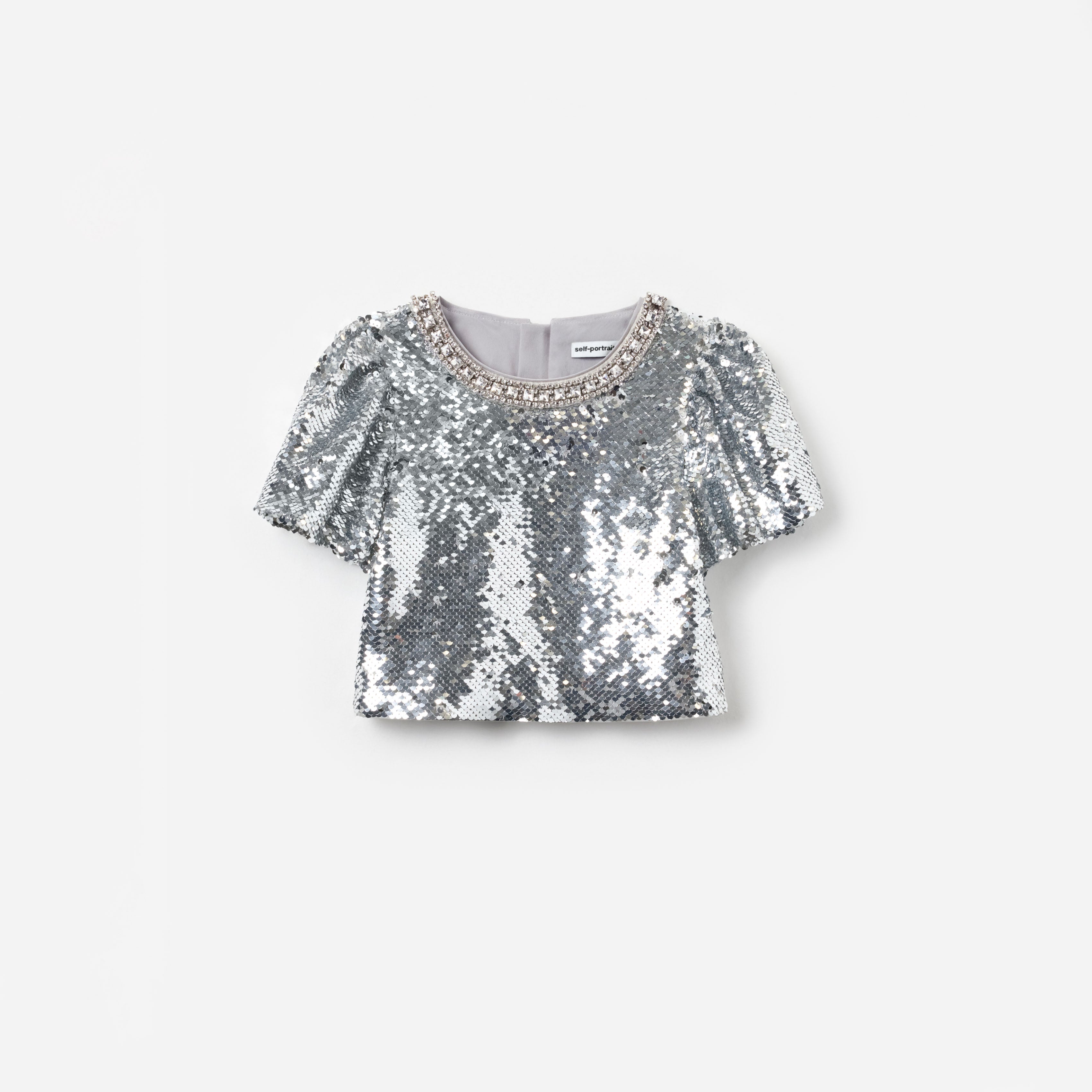 Silver Sequin Top – self-portrait-US