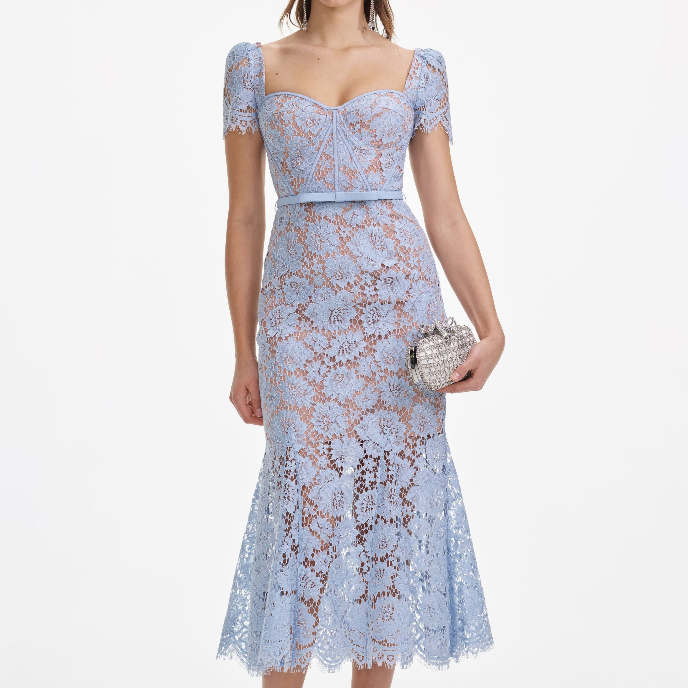 Self Portrait Blue Lace Dress