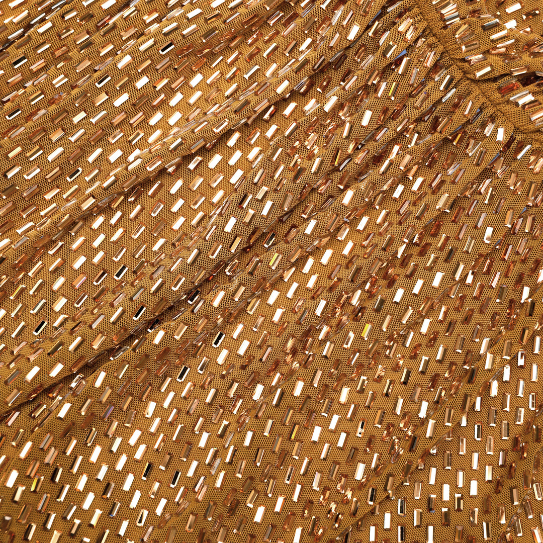 Gold Rhinestone Drape Maxi Dress – self-portrait-US